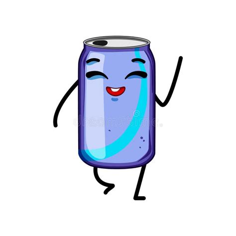 Mascot Soda Can Character Cartoon Vector Illustration Stock Vector