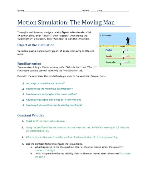 Lab 4 Moving Man Qualitative Graphs Motion Simulation The Moving Man Through A Web Browser
