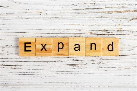 EXPAND Word Made With Wooden Blocks Concept Stock Image Image Of