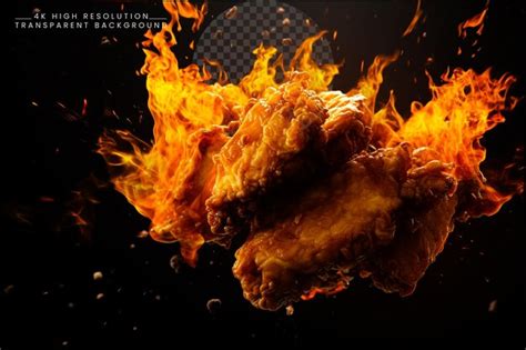 Des Ailes De Poulet Frites épicées Et Un Quart De Poulet Avec Un Fond