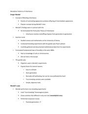 Mendelian Patterns Of Inheritance Mendelian Patterns Of Inheritance Gregor Mendel Concept Of