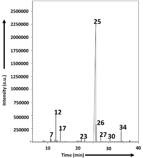 Gas Chromatogram Of Essential Oil Of T Serpyllum Cultivated At