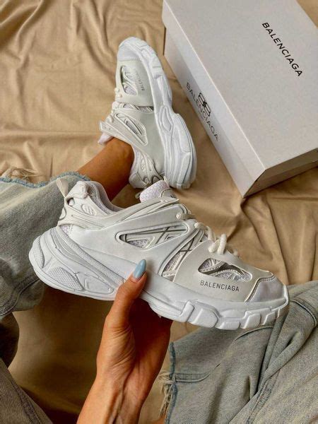 Женские кожаные белые кроссовки Balenciaga Track кросівки баленсіага: 2 ...