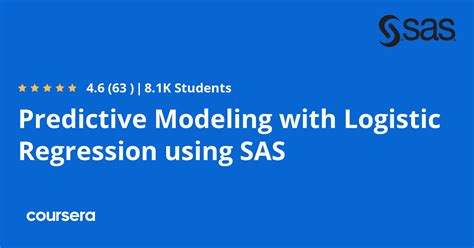 Predictive Modeling With Logistic Regression Using Sas Coursera