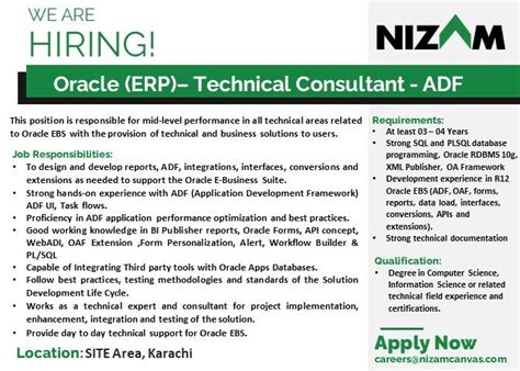 Urooj K On Linkedin Career Oracle Ebs Adf Technicalconsultant Positionopening