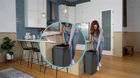 Free Shipping Simpli Magic Automatic Garbage Can With Touchless Trash