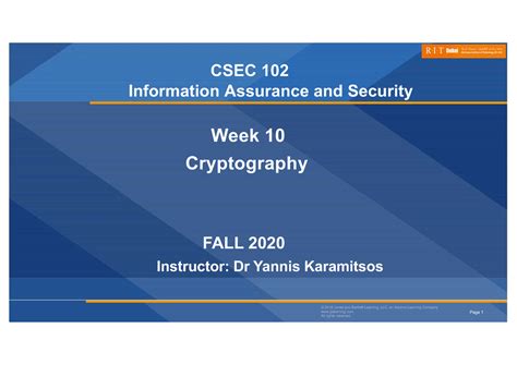 RIT Week10 Lecture Notes 10 Page 1Page 1 CSEC 102 Information
