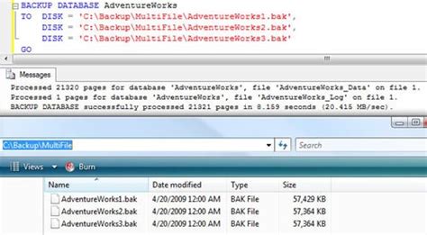 Sql Server Mirrored Backup And Restore And Split File Backup