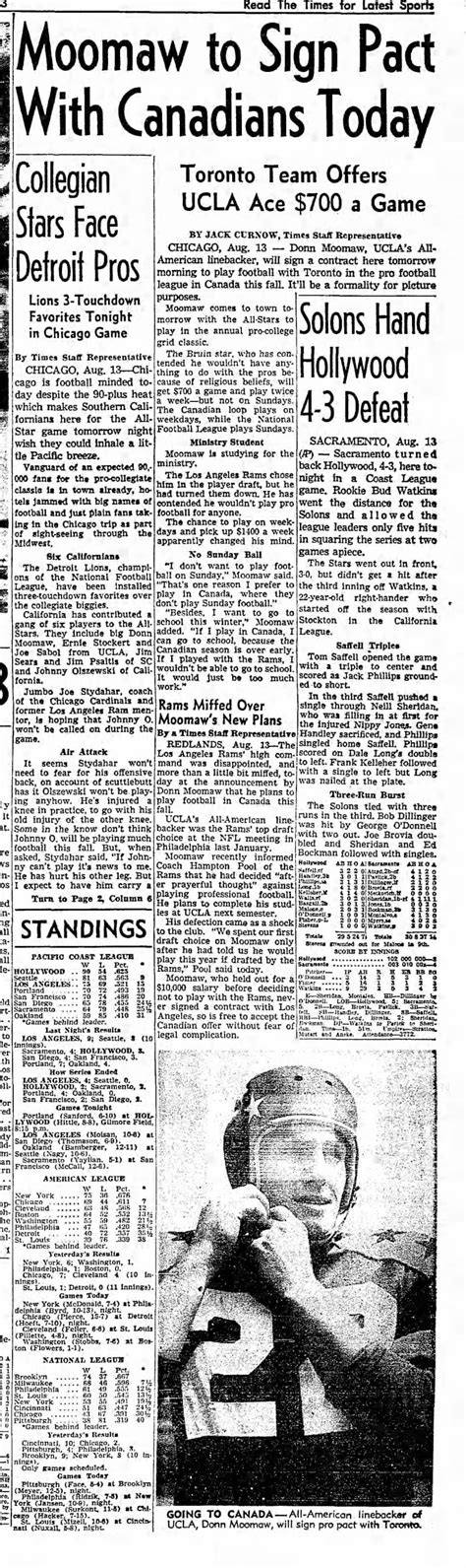 No 80 Donn Moomaw Tom Hoffarths The Drill More Farther Off The Wall