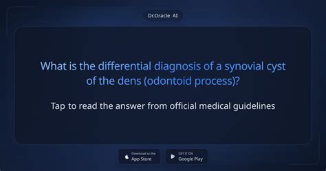What Is The Differential Diagnosis Of A Synovial Cyst Of The Dens Odontoid Process