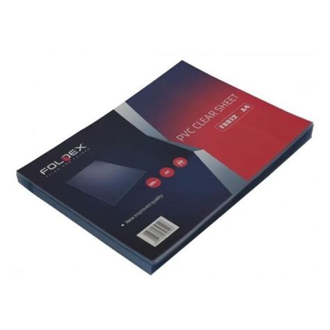Buy Foldex Fx012 Pvc Binding Sheet 180 Micron A4 Clear Pkt 100pcs