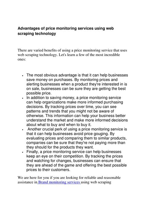 Ppt Benefits Of Price Monitoring Service Using Web Scraping