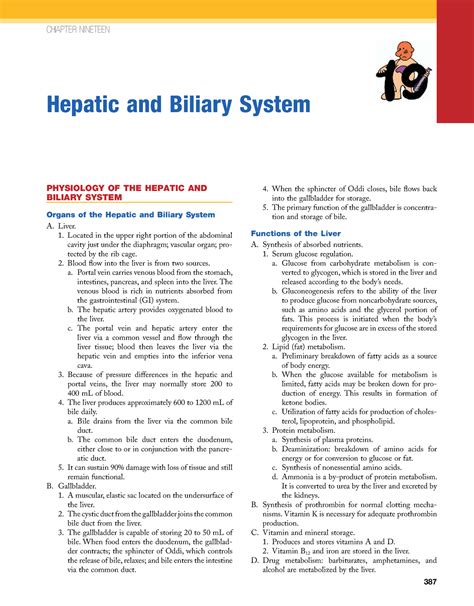 Hepatic Biliary Rn Ed Hepatic And Biliary System 387 Chapter Nineteen Physiology Of The