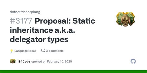 Proposal Static Inheritance Aka Delegator Types · Dotnet Csharplang