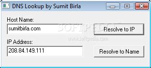 DNS Lookup Download Free Windows Softpedia