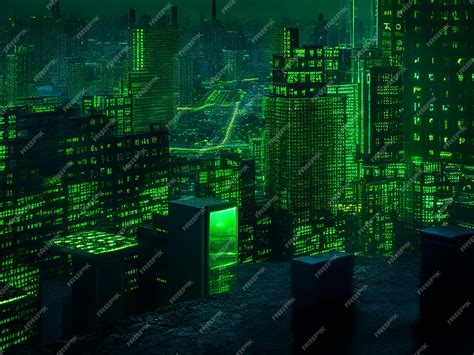 Premium Photo Matrix Of Binary Numbers Scifi Background Binary