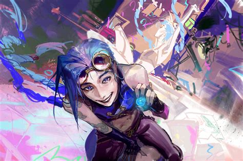 Jinx And Arcane Jinx League Of Legends Drawn By Kurikabacha Danbooru