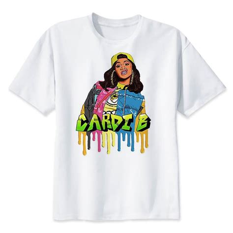 Cardi B T Shirt Baskılı Hayvan T Shirt Kadın Erkek Komik Giyim Harajuku