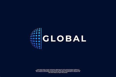 Diseño de logotipo de conexión de red global concepto de negocio