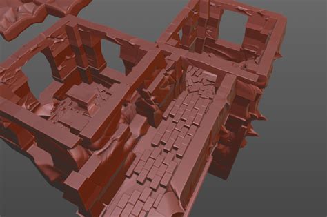 D Environment Modeling Rendering Polycount