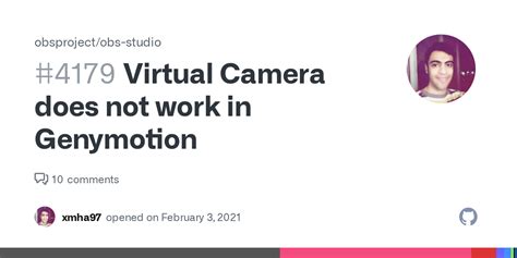 Virtual Camera Does Not Work In Genymotion Issue Obsproject Obs Studio GitHub