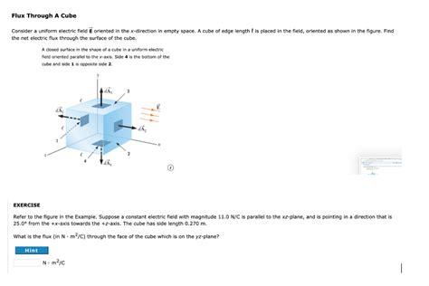 Solved Flux Through A Cube Consider A Uniform Electric Field Chegg