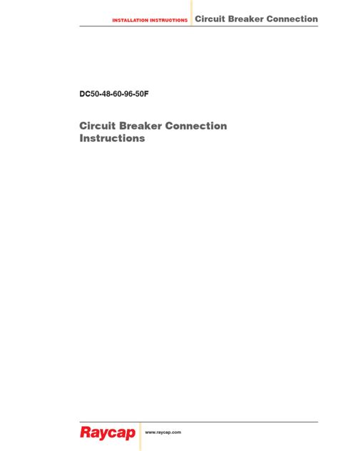 Raycap Dc50 Circuit Breaker Connection 20240403 084139 Pdf Switch