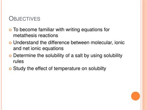 Ppt Reactions In Aqueous Solutions Metathesis Reactions And Net Ionic Equations Powerpoint
