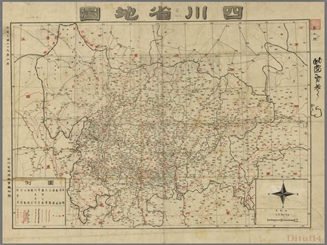 1940年四川省地图 地图114网
