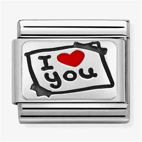 Nomination CLASSIC Composable Plates I Love You Card Charm 330208 50