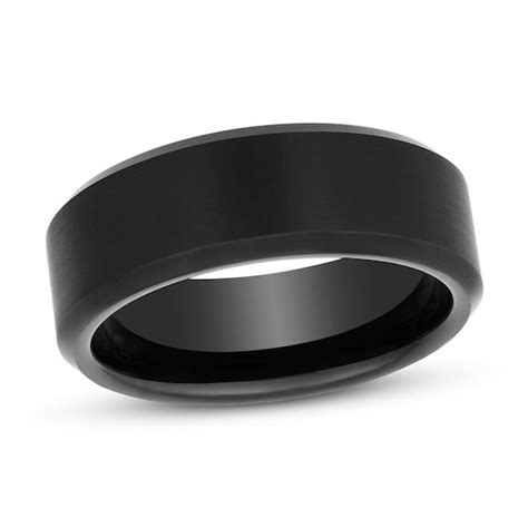 8mm Wedding Band Tungsten Carbide Black Pvd Jared Tungsten Wedding