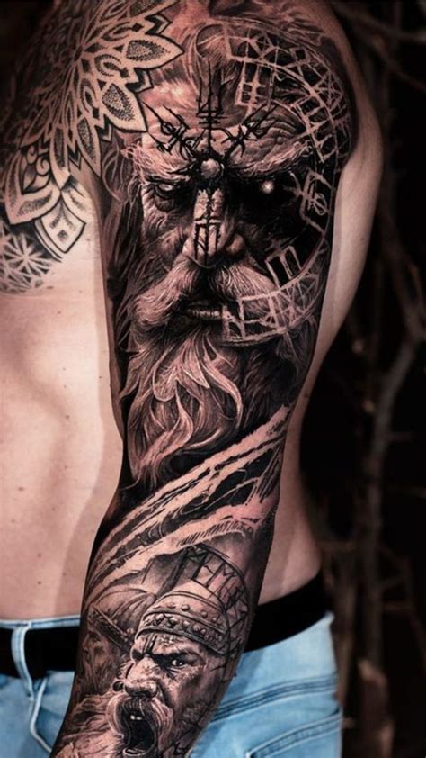 Overarm Tattoos For Guys Sleeve Vikings Viking Tattoos For Men On