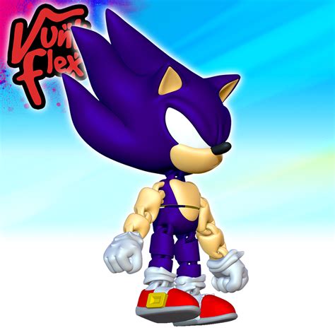 Файл Stl Sonic The Hedgehog Dark Sonic Multicolor Flexi Print In Place
