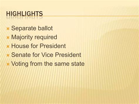 The Twelfth Amendment To The United States Constitution Pptx