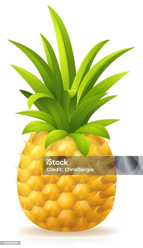 Icône Emoji De Dessin Animé De Fruit Dananas Vecteurs Libres De Droits