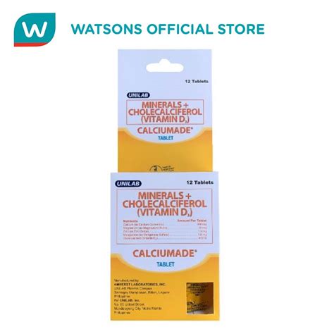 Calciumade Tablet 12s Minerals Cholecalciferol Vitamin D3