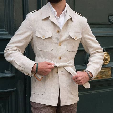 Men Safari Jacket Men Street Fashion
