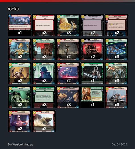 Rooku Star Wars Unlimited Swu Tcg