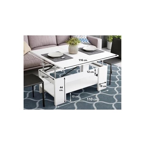 Comprar Mesa Centro Convertible A Comedor Blanco 110x116
