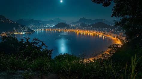 Premium Photo Night Photography Of Rio De Janeiro City Full Of Beauty