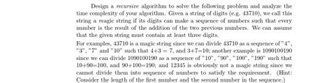 Solved Design A Recursive Algorithm To Solve The Following Chegg Com