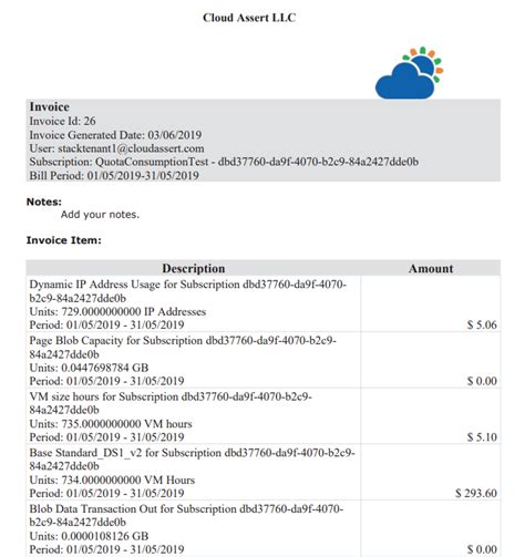 Invoice Azure Stack Hub Billing