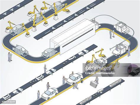 Auto Assembly Line Illustration Photos And Premium High Res Pictures