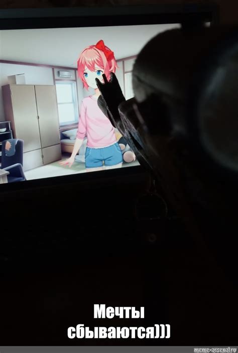 Создать мем саёри доки доки аниме идеи Doki Doki Картинки Meme