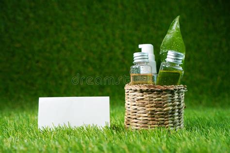 Natural Herbal Cosmetics Background Stock Image Image Of Green Leaf