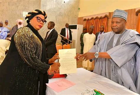 Governor Inuwa Swears In Hon Justice Halima Mohammed As Substantive
