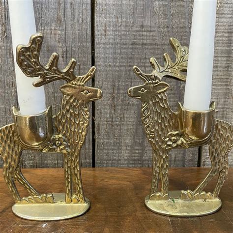 Brass Reindeer Etsy