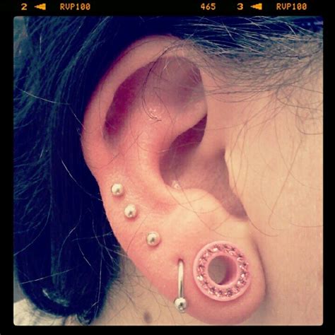 Gauged Ears With Earrings Ear Gauges Ear Gauges Plugs Gauged Earrings