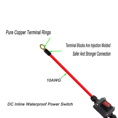 Dc 12v Inline Switch Dc 12 24v Dpst Dual Side Wiring
