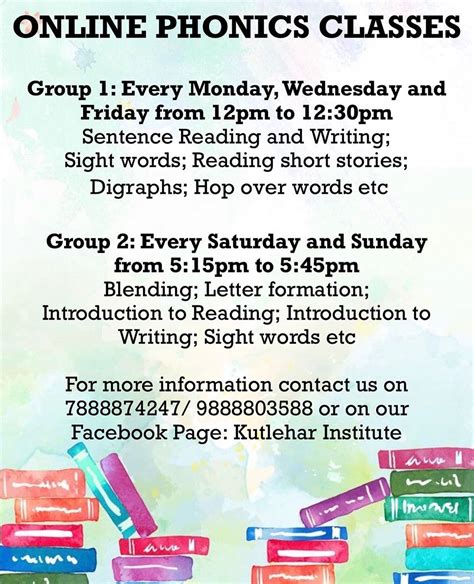 Online Phonics Classes Kutlehar Institute